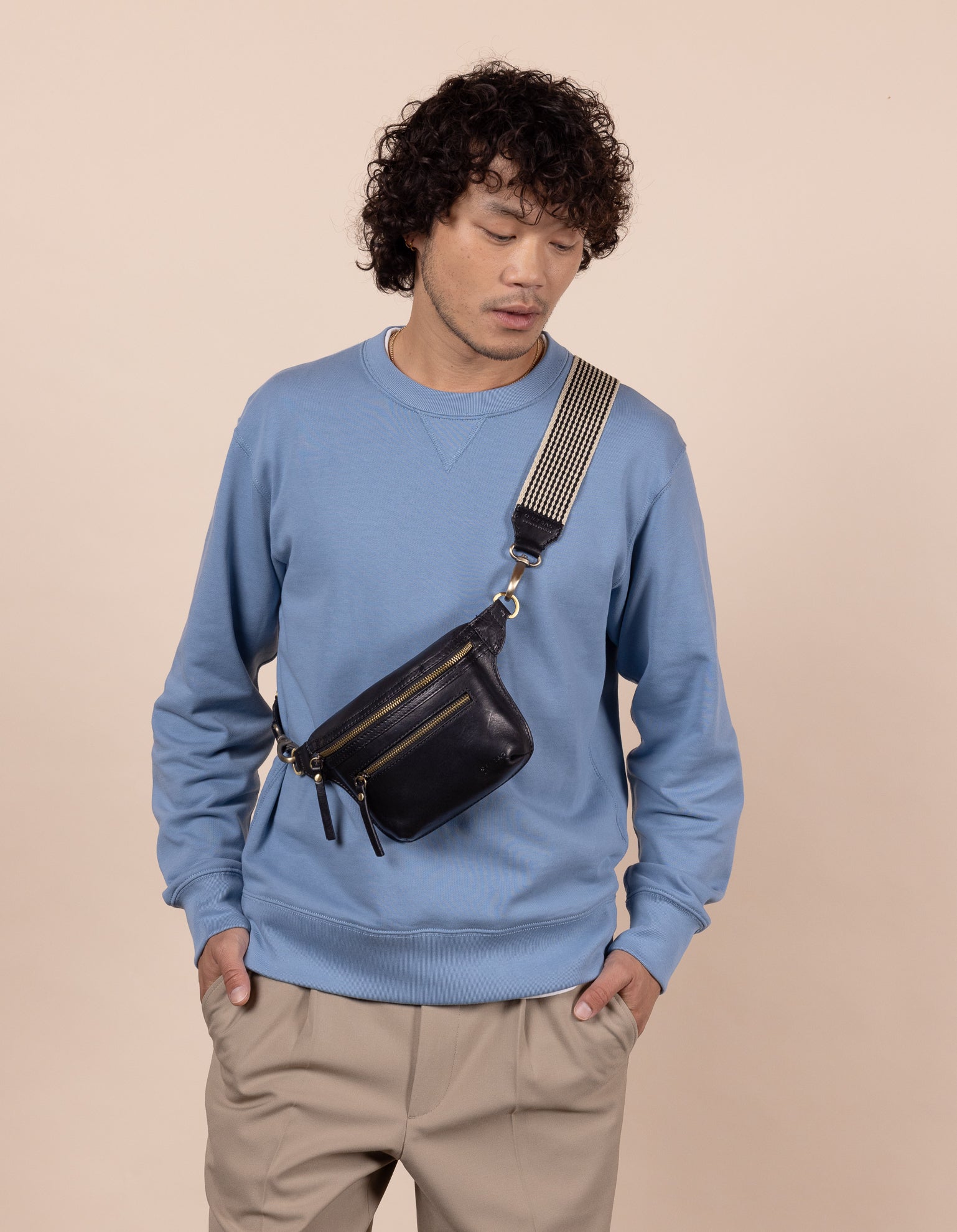 Beck's Bum Bag - Black Stromboli Leather