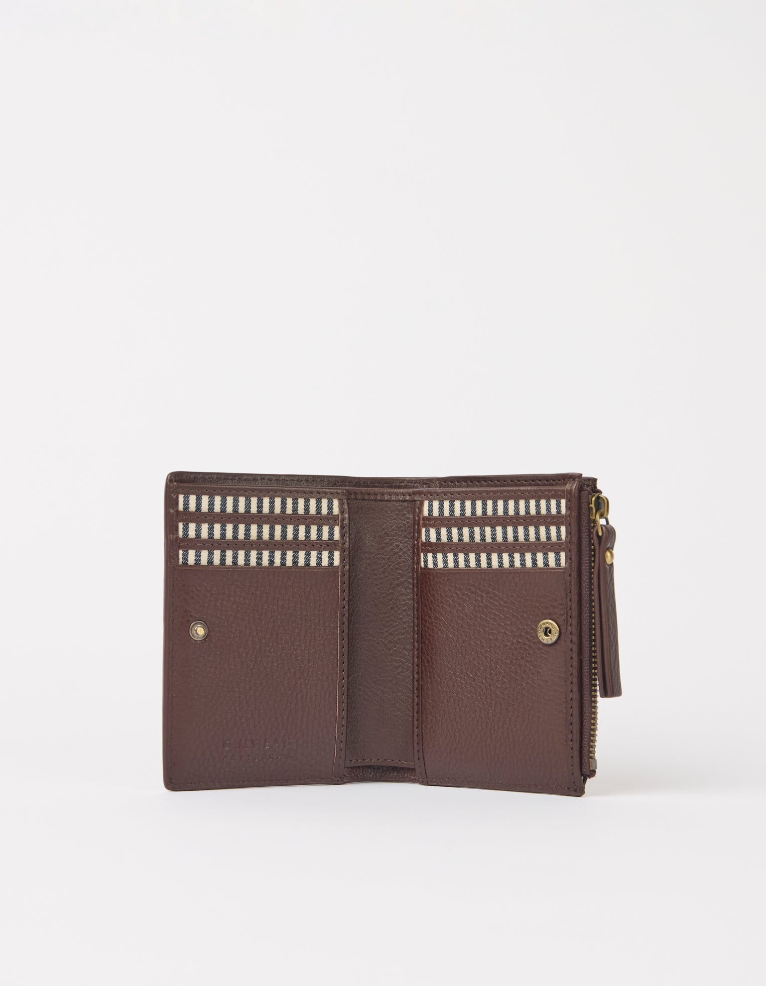 Jamie Wallet Woven - Chocolate Woven Soft Grain Leather