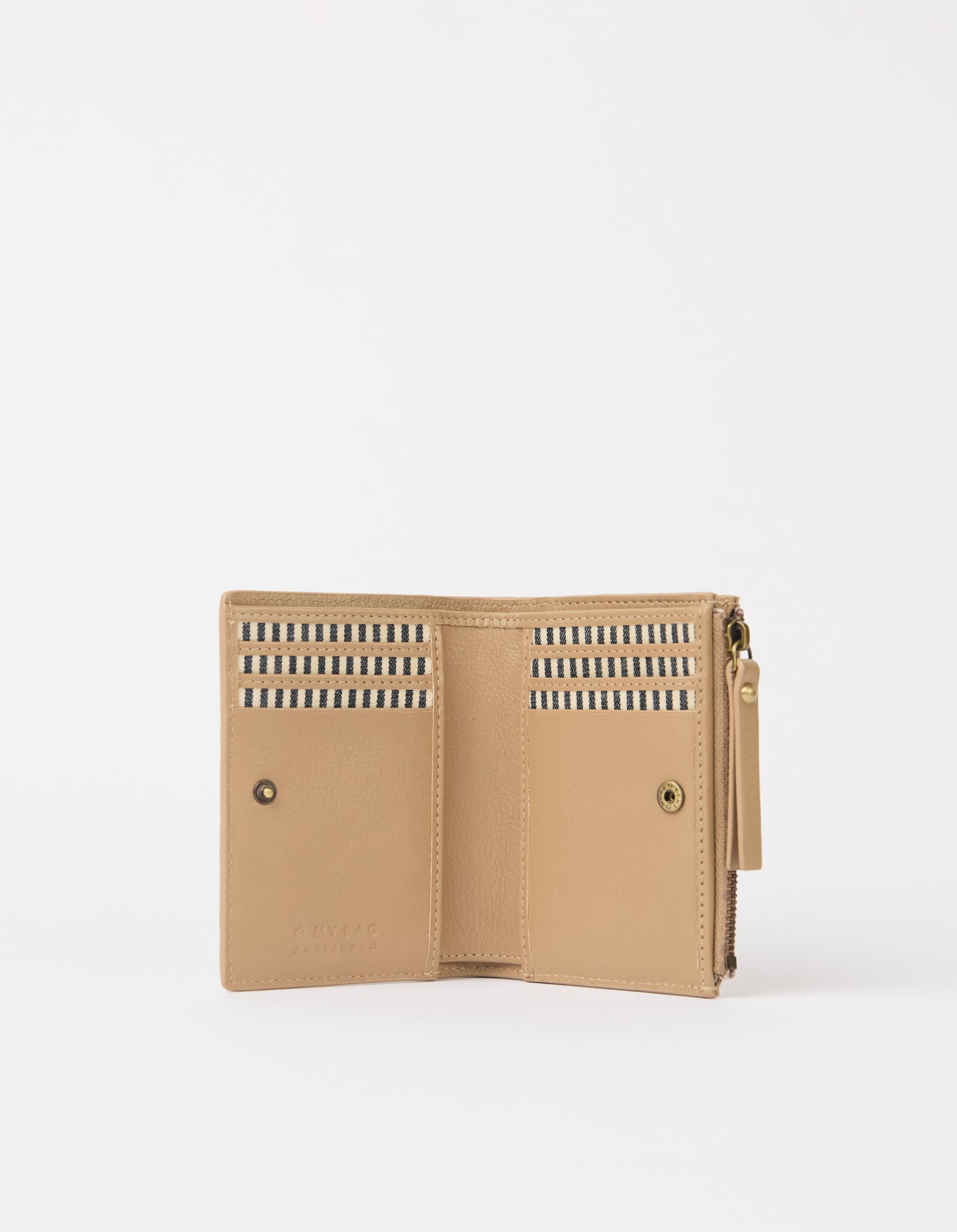 Jamie Wallet Woven - Dark Sand Woven Soft Grain Leather