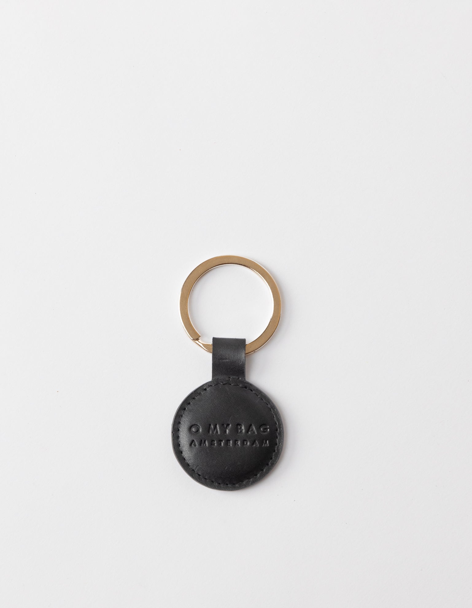 Keyring - Black Classic Leather