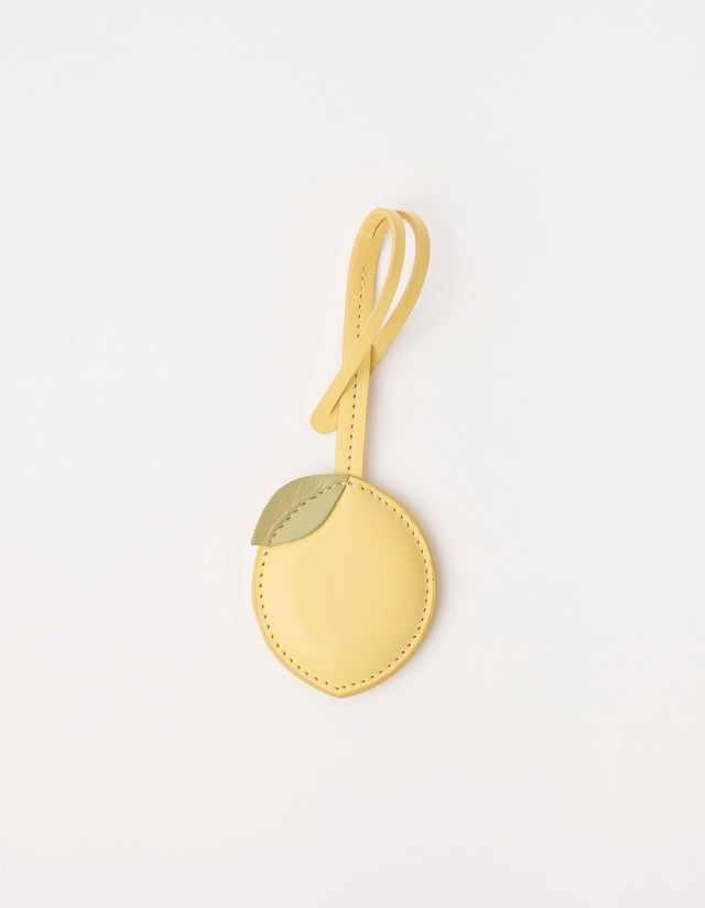 Lemon Bag Charm - Butter Yellow Classic Leather