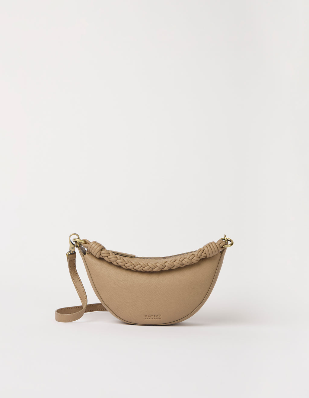 Leo Mini Twisted Handle - Dark Sand Soft Grain Leather
