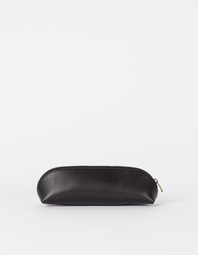 Pencil Case Small - Black Classic Leather