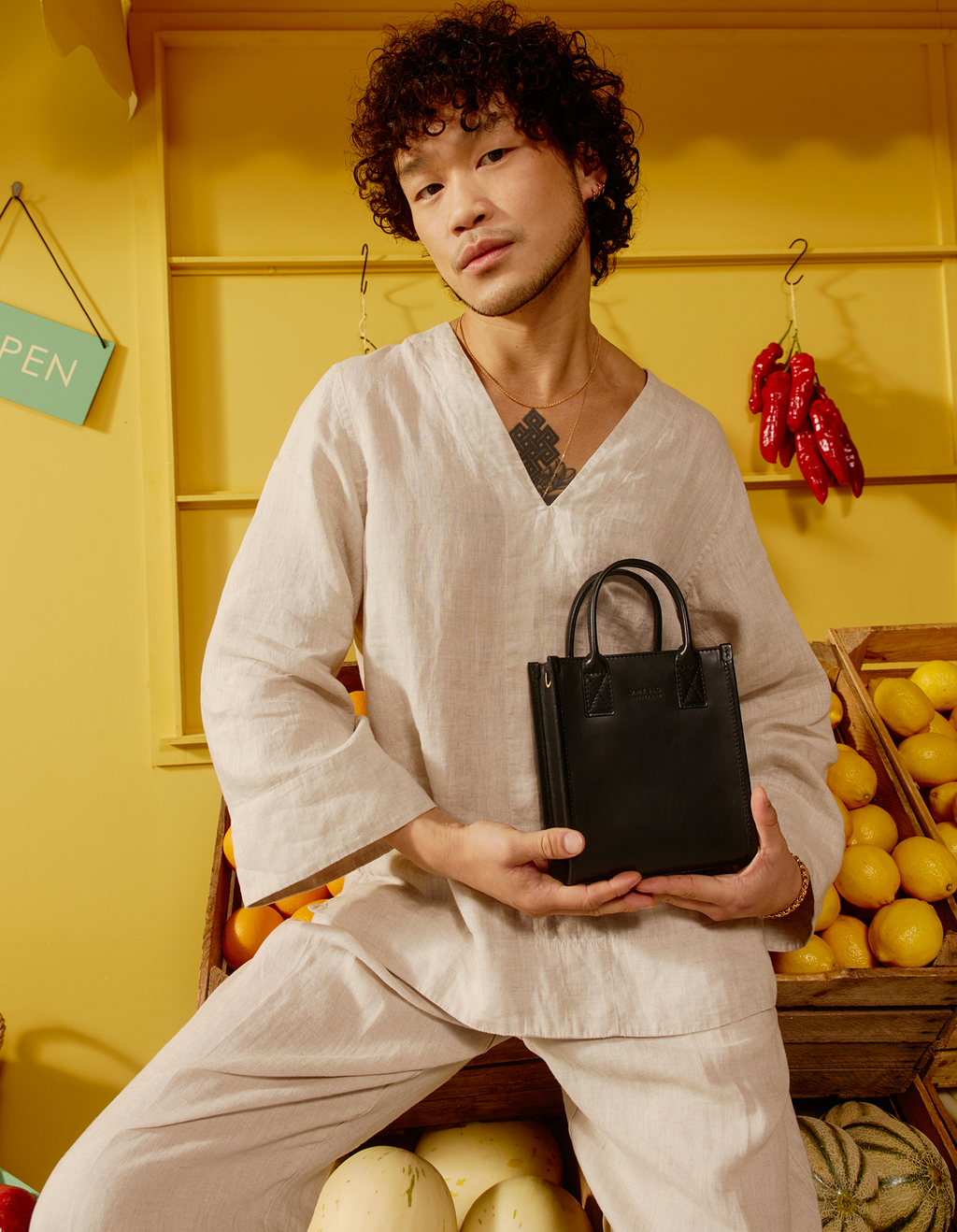 Jackie Mini - Black Classic Leather