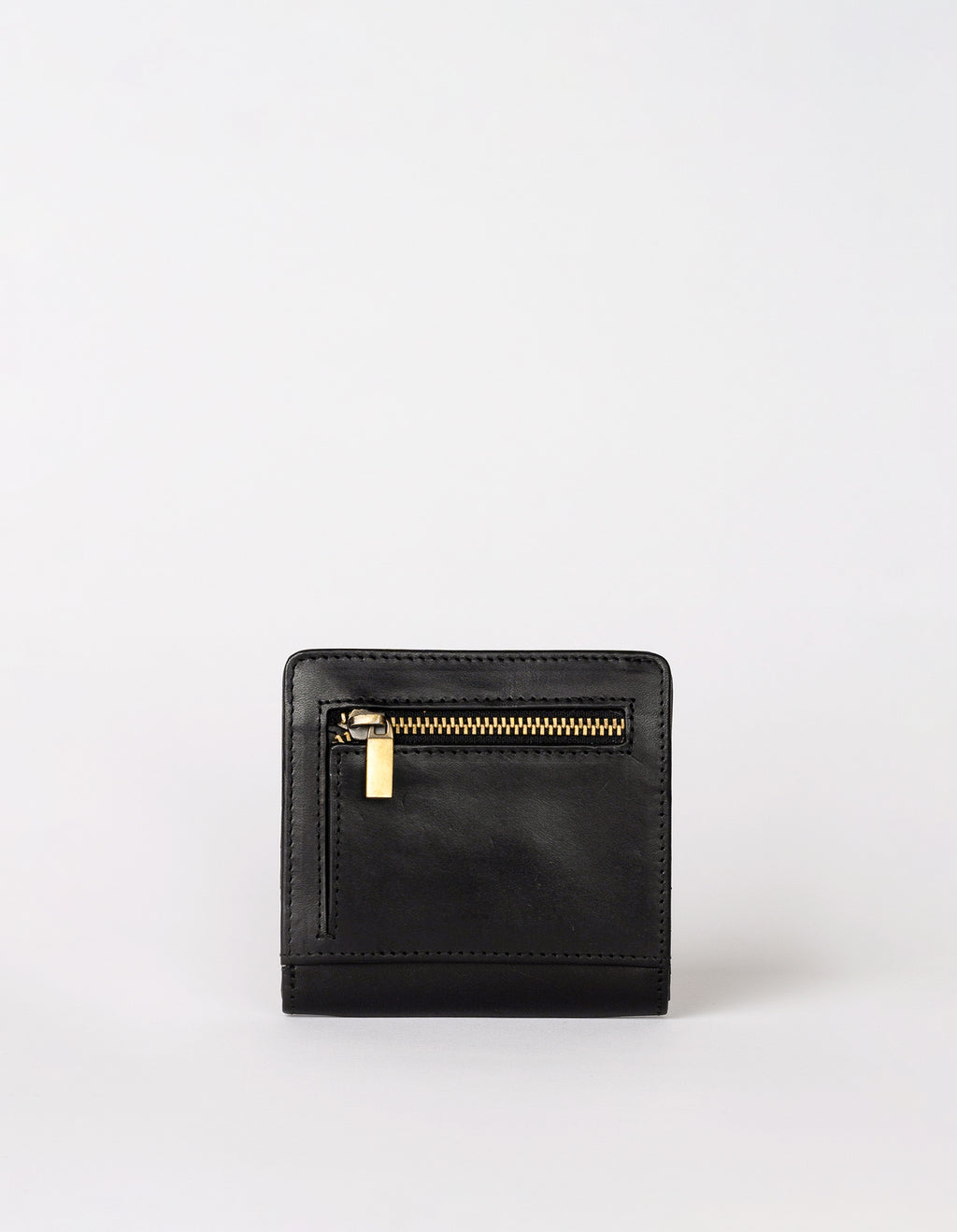 Alex Fold-Over Wallet - Black Classic Leather