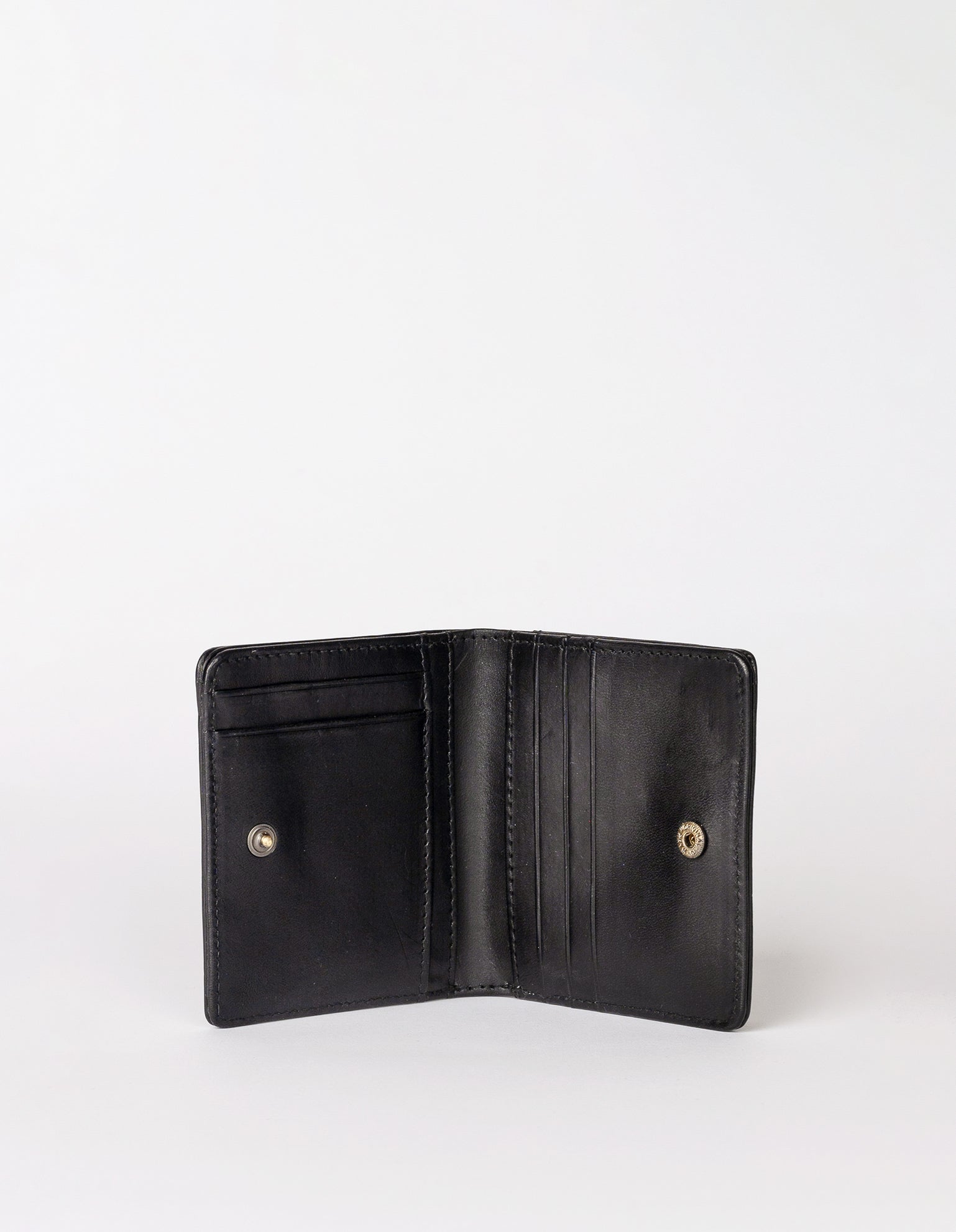 Alex Fold-Over Wallet - Black Classic Leather
