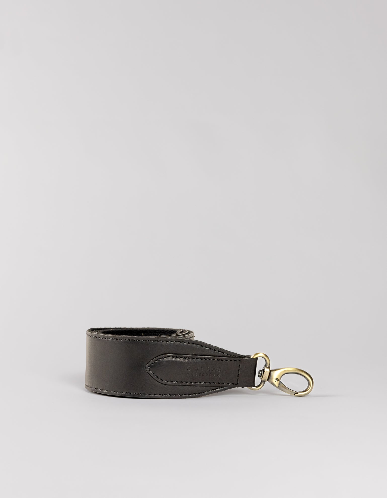 Short Crossbody Strap - Black Classic Leather