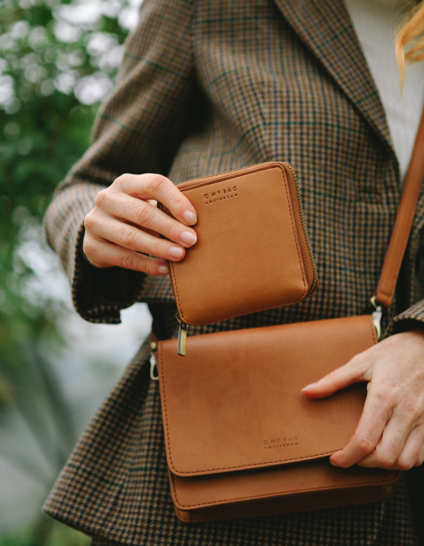 Sonny Square Wallet - Cognac Vegan Uppeal™